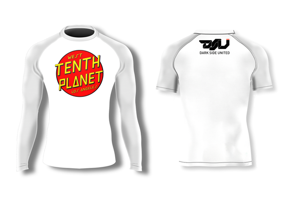 Santa Cruz Rashguard (White) – 10th Planet DSU